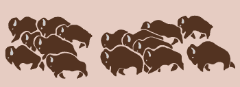 Southwestern bison border stencil in a unique and original design ...