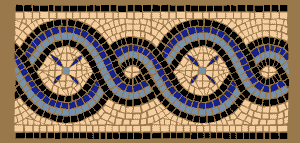 Mosaic wave border stencil in a unique and original design. – Stencil ...