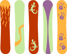 Snowboard border stencil in a unique and original design. – Stencil Planet