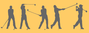Golf swing border stencil in a unique and original design. – Stencil Planet