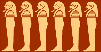 Egyptian mummy stencil border in a unique and original design ...