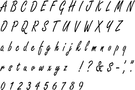 Freestyle Script complete alphabet letter and number stencil. – Stencil ...