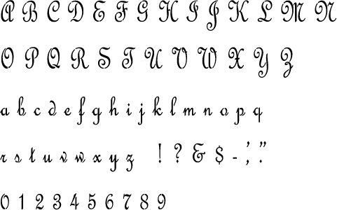 French Cursive Alphabet
